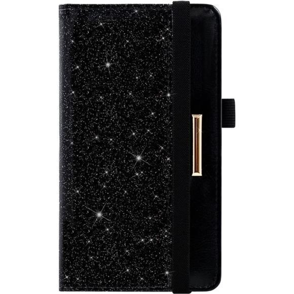 Bags | Checkbook Cover For Women Men Glitter Black | Poshmark